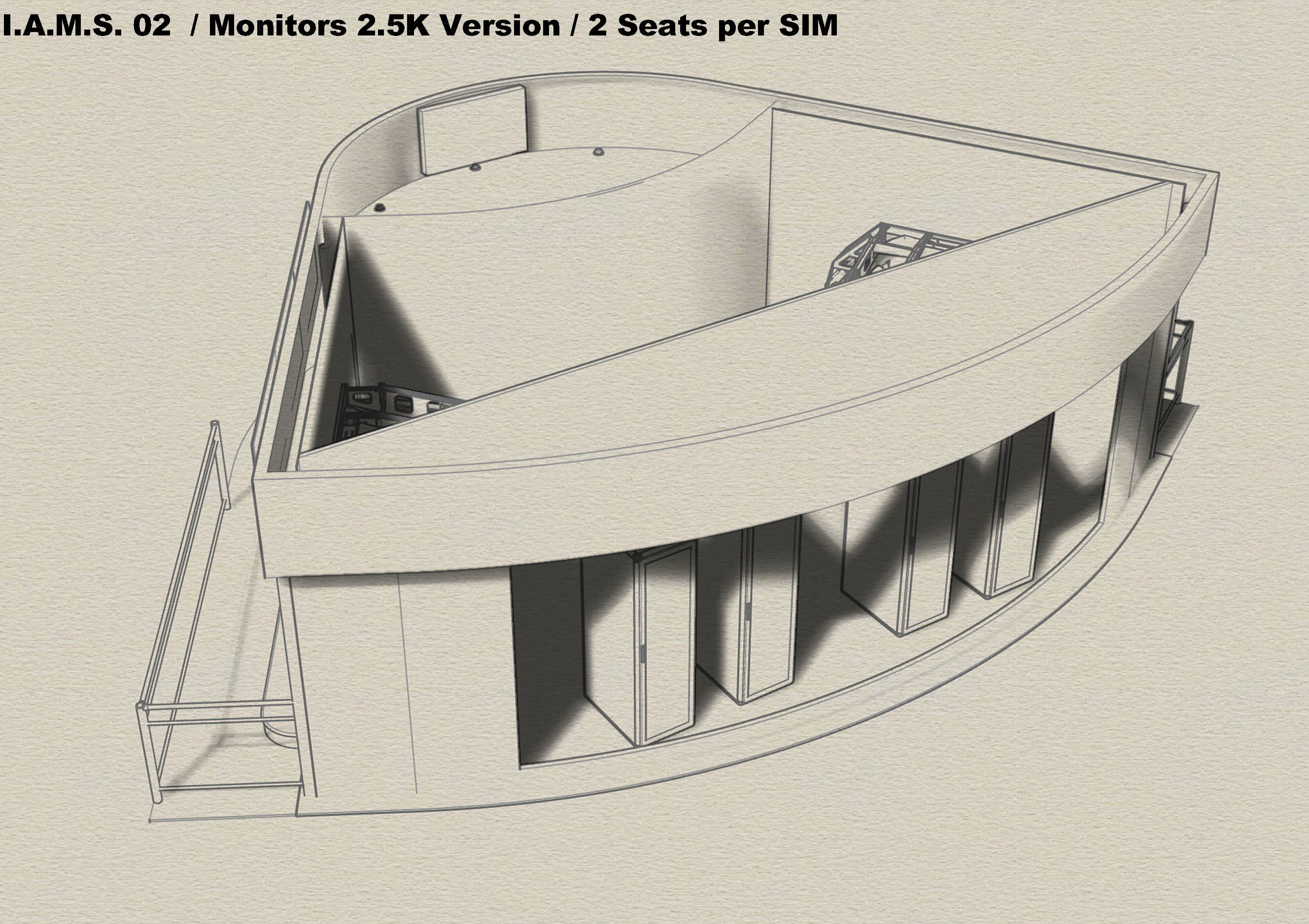 IAMS 02 with 2 x B737 Simulators, 2 Seats, 2K Monitors | Flight ...