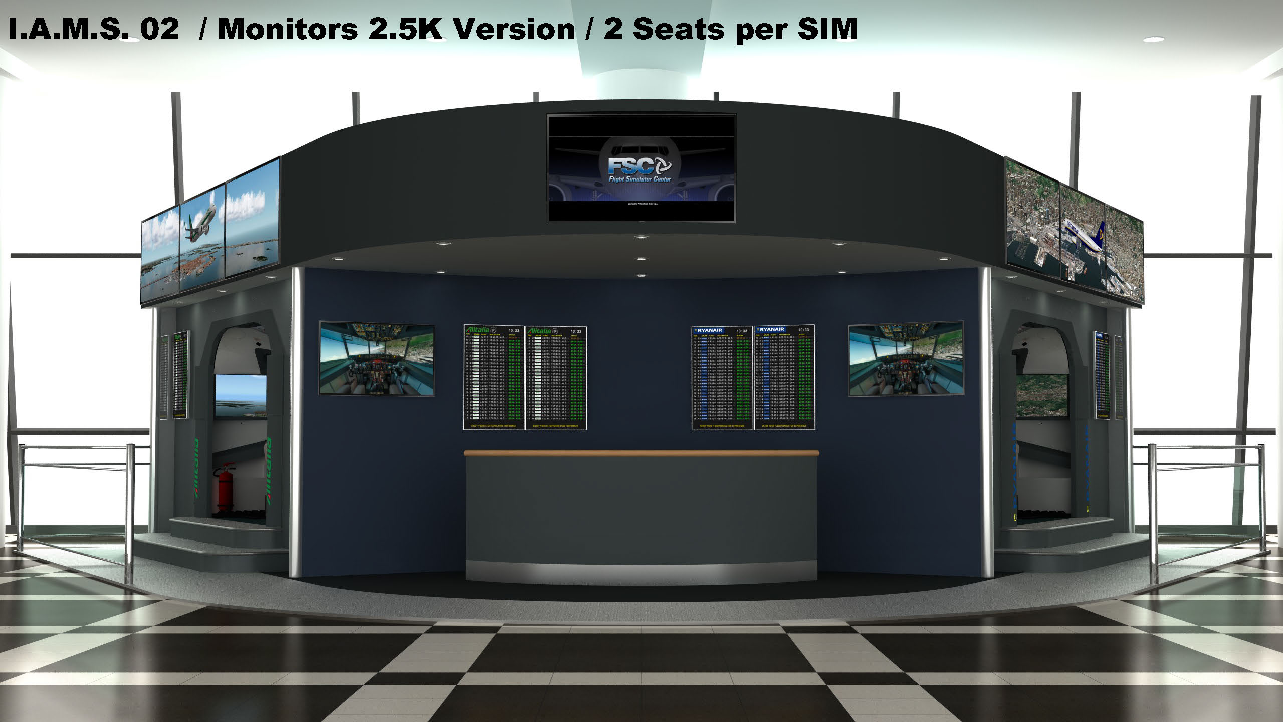 IAMS 02 with 2 x B737 Simulators, 2 Seats, 2K Monitors | Flight ...