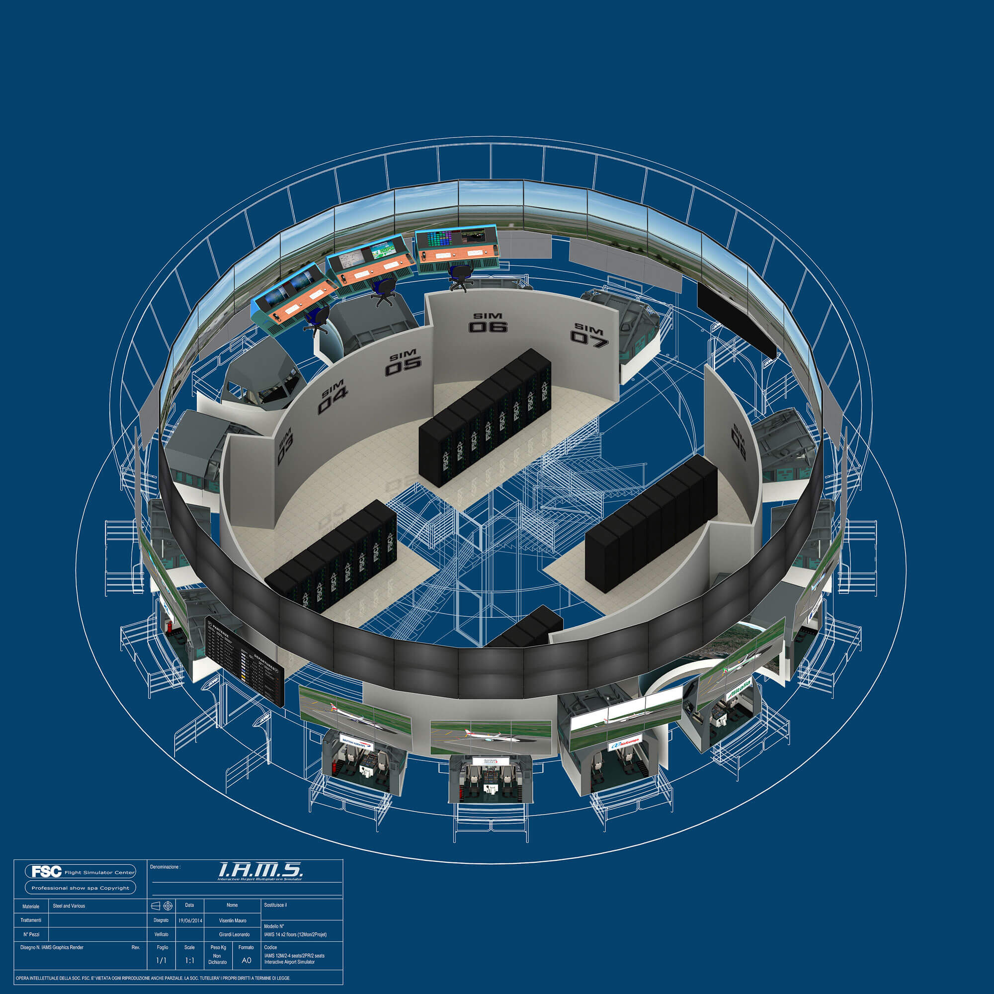 IAMS 14 with 14 x B737 & A320 Simulators Mon/Proj, ATC 2FL | Flight ...